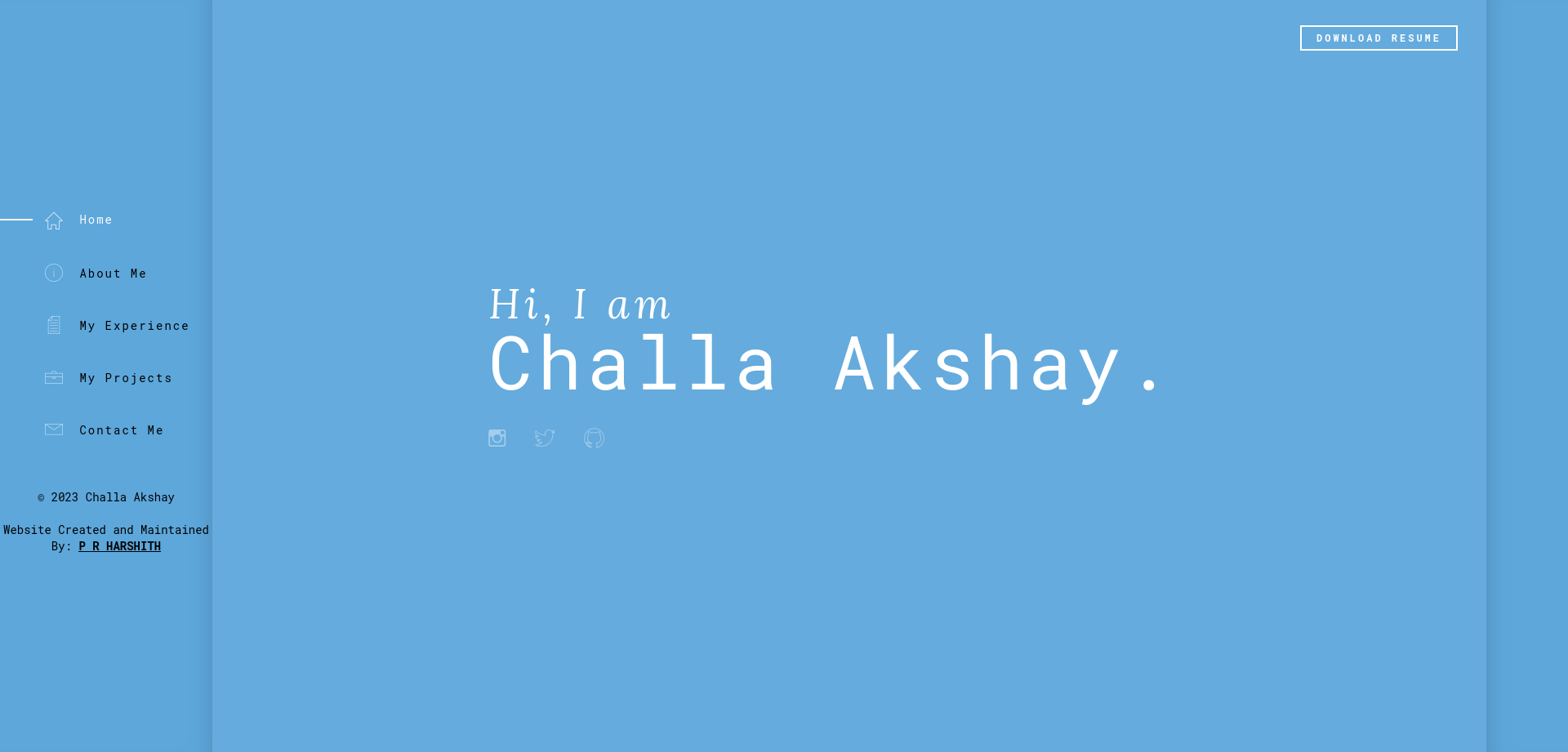 Challa Akshay Portfolio Website